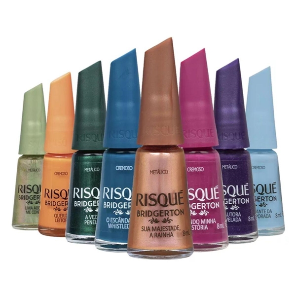 Kit Esmaltes Risqué Bridgerton 8 produtos Mais Vaidosa Kit