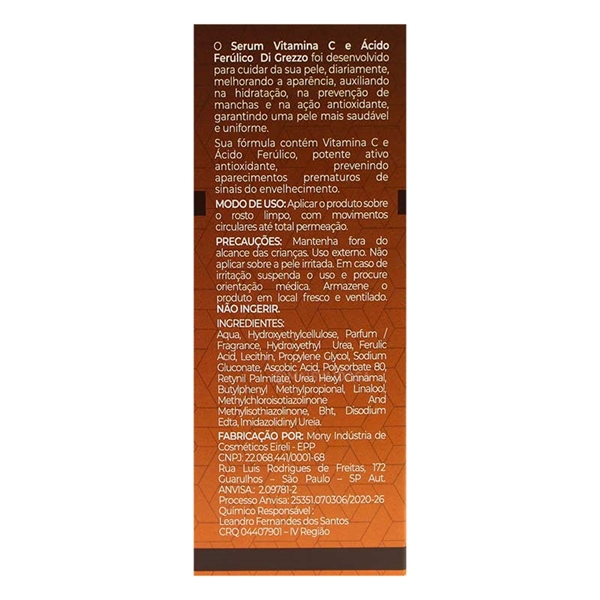 Sérum Facial Vitamina C & Ácido Ferúlico Di Grezzo| Mais Vaidosa ... Sérum Facial Vitamina C & Ácido Ferúlico Di Grezzo| Mais Vaidosa ...
