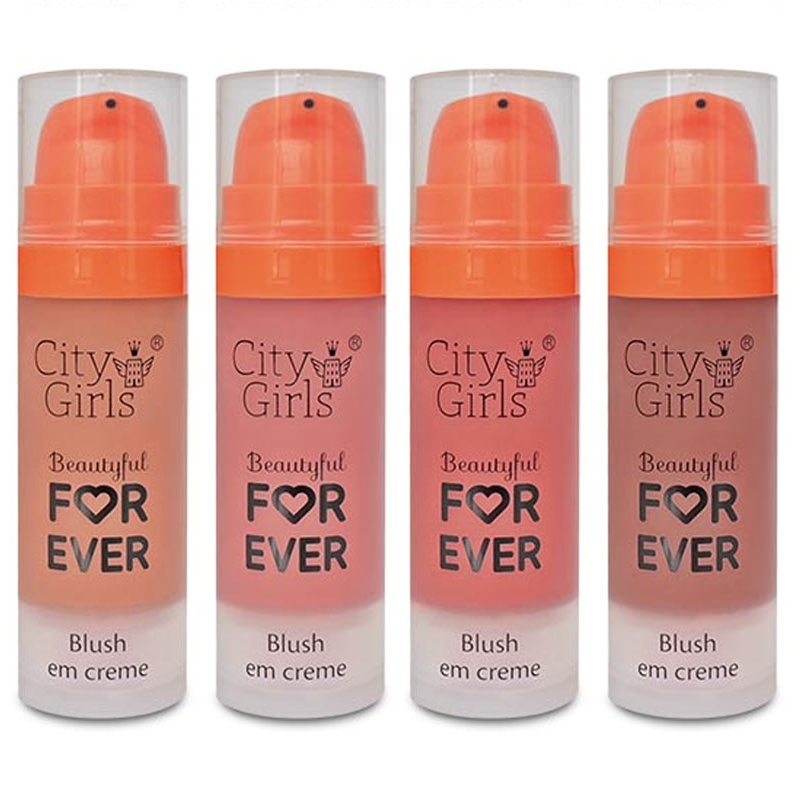 Kit C/ 4 Blush em Creme Beautyful Forever City Girls| Mais Vaidosa ...
