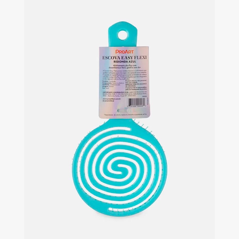 Escova Redonda Easy Flexi Azul ProArt | Mais Vaidosa - Escova Redonda Easy Flexi Azul ProArt ...