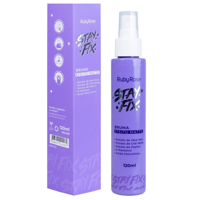 Kit Bruma Efeito Glow e Matte Stay Fix Ruby Rose (2 produtos) | Mais Vaidosa - Kit Bruma Glow e ...